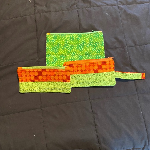 Hand Crafted | Bags | Handmade Set Of 3 Zippered Pouches | Poshmark